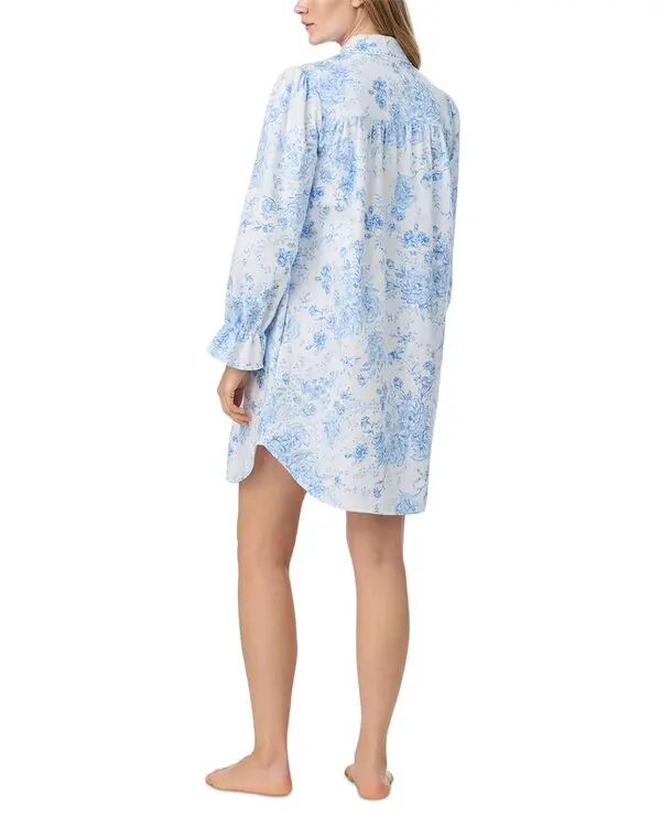 Eileen West Sleepshirt - White/blue Floral