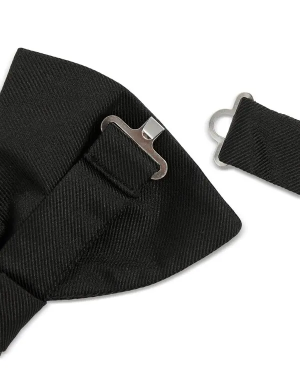 REISS Boyle Silk Grosgrain Bow Tie - Black