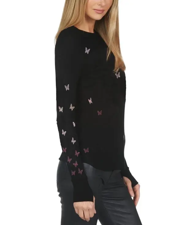 Lauren Moshi Mckinley Crystal Butterflies Top