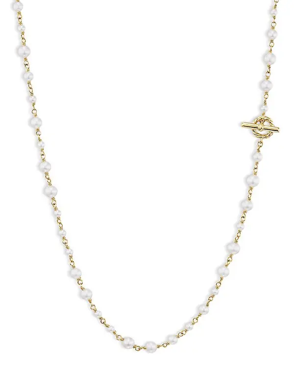 David Yurman Pearl Classics Toggle Chain Necklace - Gold
