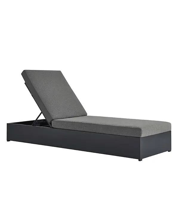 MODWAY Tahoe Outdoor Patio Powder-coated Aluminum Chaise Lounge Chair - Gray Charcoal