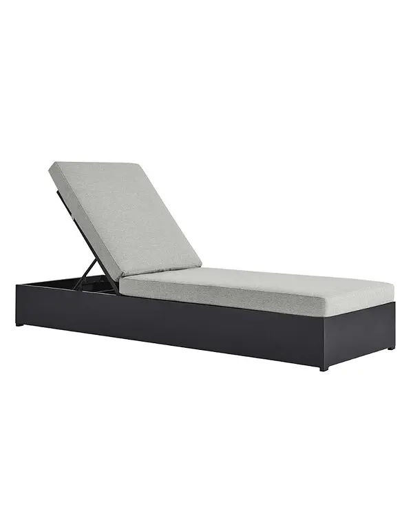 MODWAY Tahoe Outdoor Patio Powder-coated Aluminum Chaise Lounge Chair - Gray Gray