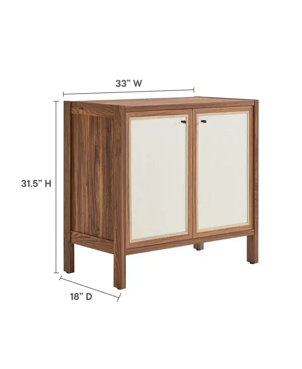 MODWAY Capri 33 Wood Grain Storage Cabinet