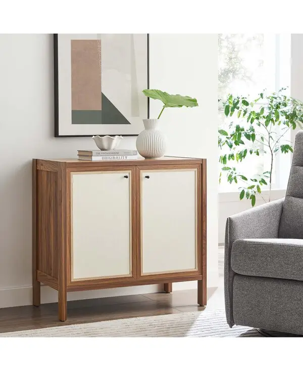 MODWAY Capri 33 Wood Grain Storage Cabinet