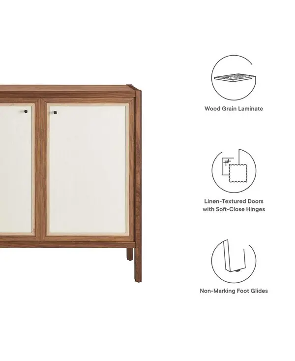 MODWAY Capri 33 Wood Grain Storage Cabinet