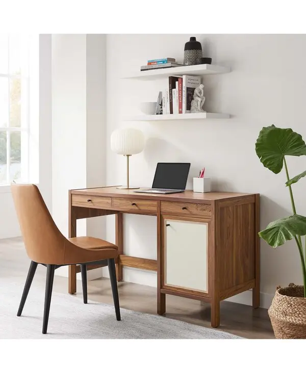 MODWAY Capri 49 Wood Grain Office Desk