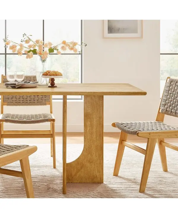 MODWAY Rivian Rectangular 70 Wood Dining Table - Oak