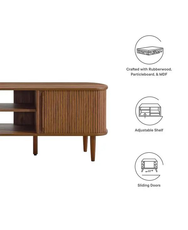 MODWAY Contour 63 Wood Tv Stand - Walnut
