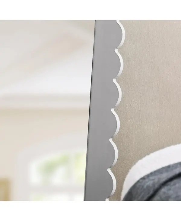 MODWAY Emmeline Scalloped Rectangle Floor Mirror