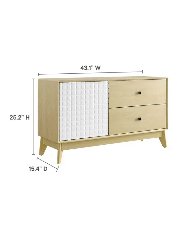 MODWAY Nectar 43 Wood Grain Accent Cabinet