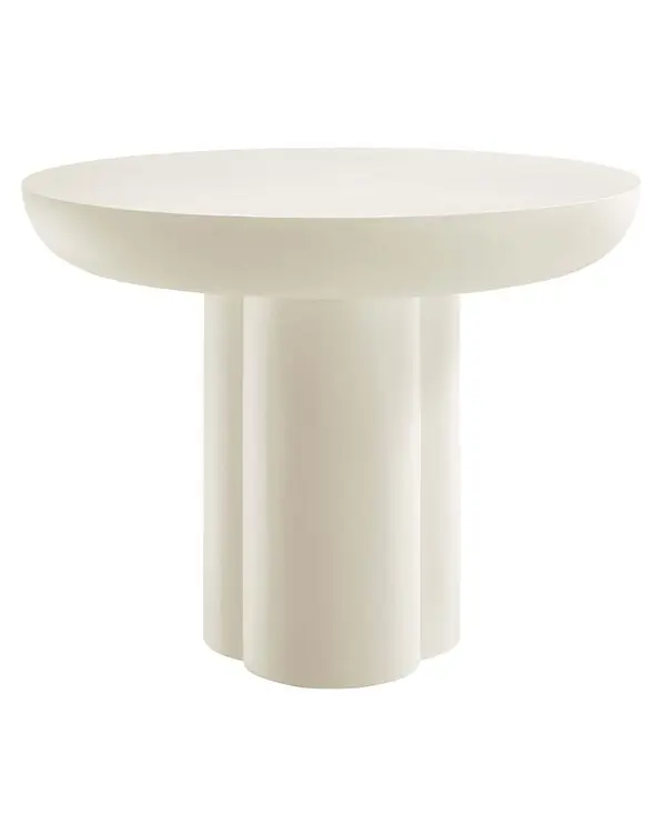MODWAY Caspian 40 Round Concrete Dining Table - White
