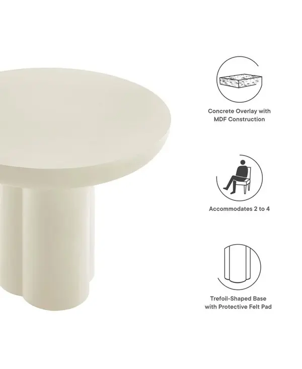 MODWAY Caspian 40 Round Concrete Dining Table
