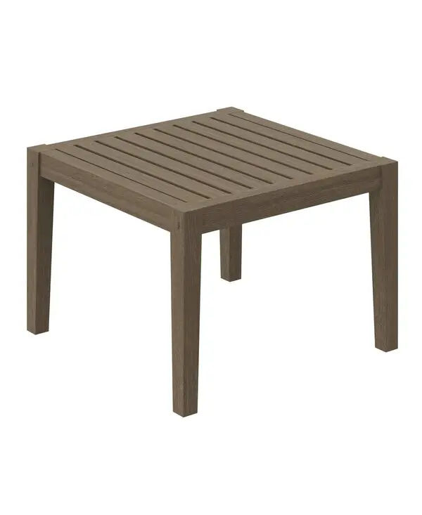 MODWAY Northlake Square Outdoor Patio Teak Side Table