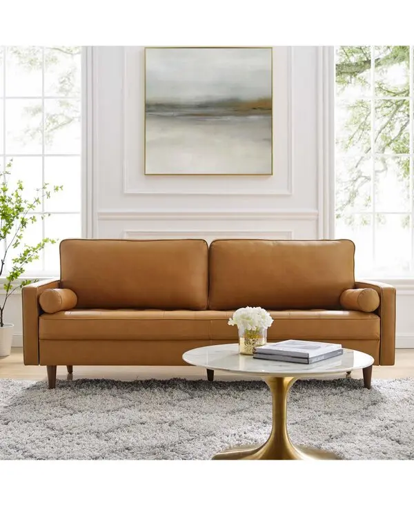 MODWAY Valour 81 Leather Sofa - Tan