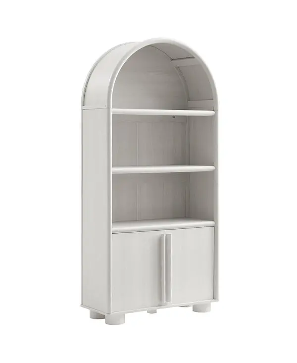 MODWAY Bellamy Tall Arched Display Cabinet Bookcase - Ash