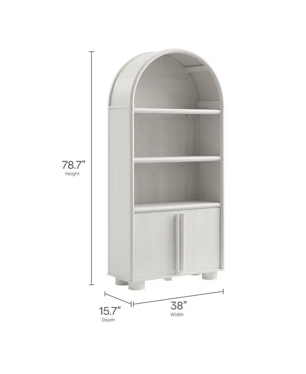 MODWAY Bellamy Tall Arched Display Cabinet Bookcase
