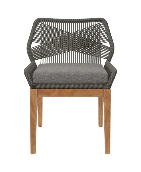 MODWAY Wellspring Outdoor Patio Teak Wood Dining Chair