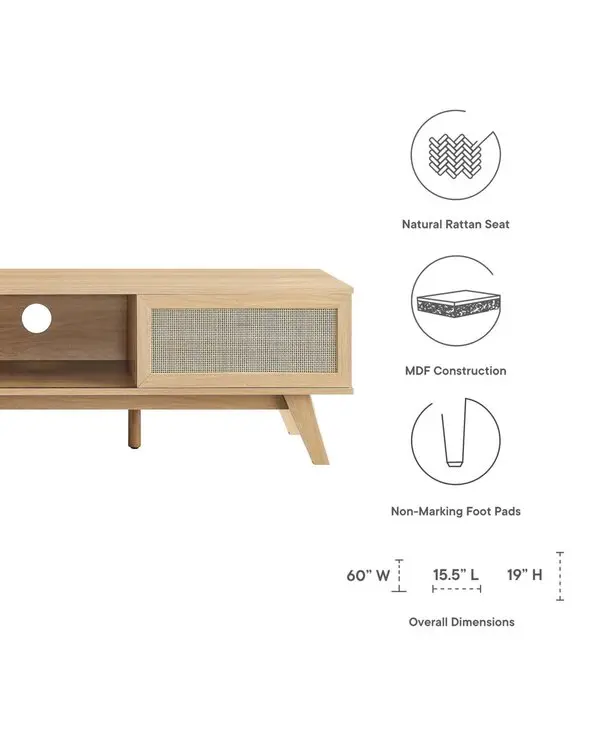 MODWAY Soma 60 Tv Stand - Oak