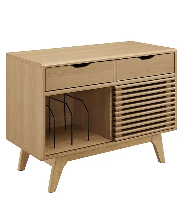 MODWAY Render Vinyl Record Display Stand - Oak