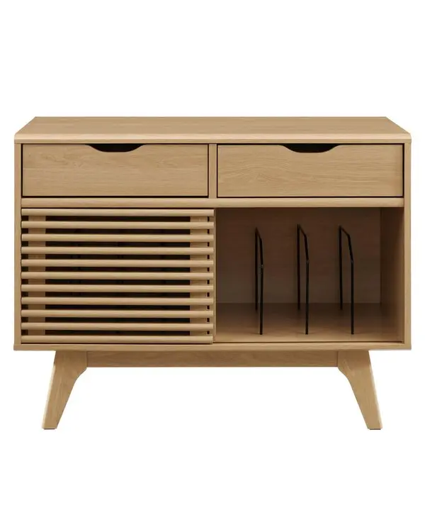 MODWAY Render Vinyl Record Display Stand - Oak