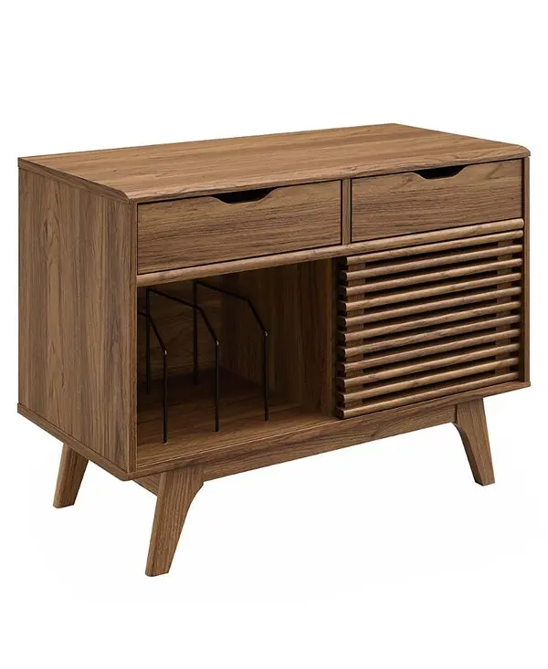 MODWAY Render Vinyl Record Display Stand - Walnut