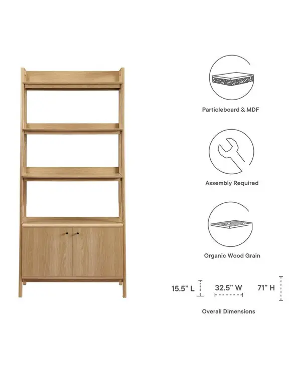 MODWAY Bixby 33 Bookshelf - Oak