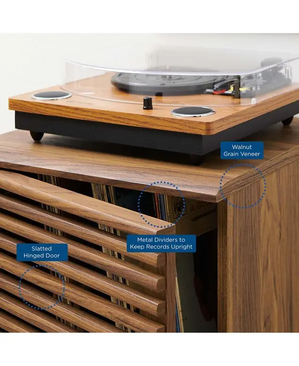 MODWAY Render Vinyl Record Display Stand - Walnut
