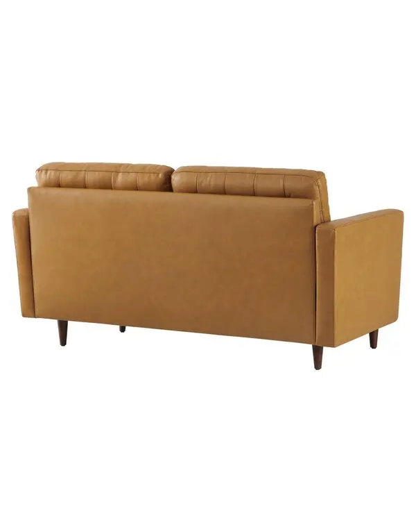 MODWAY Exalt Tufted Leather Loveseat
