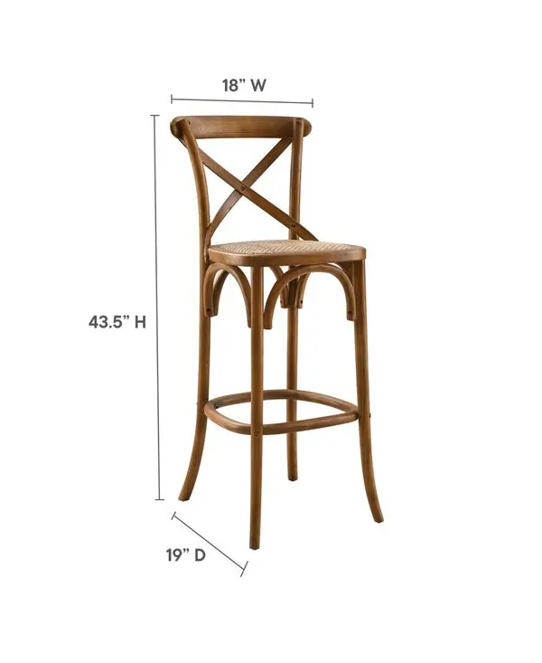 MODWAY Gear Bar Stool - Walnut