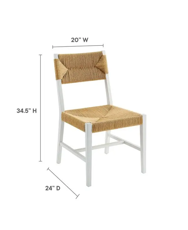MODWAY Bodie Wood Dining Chair - White And Natural