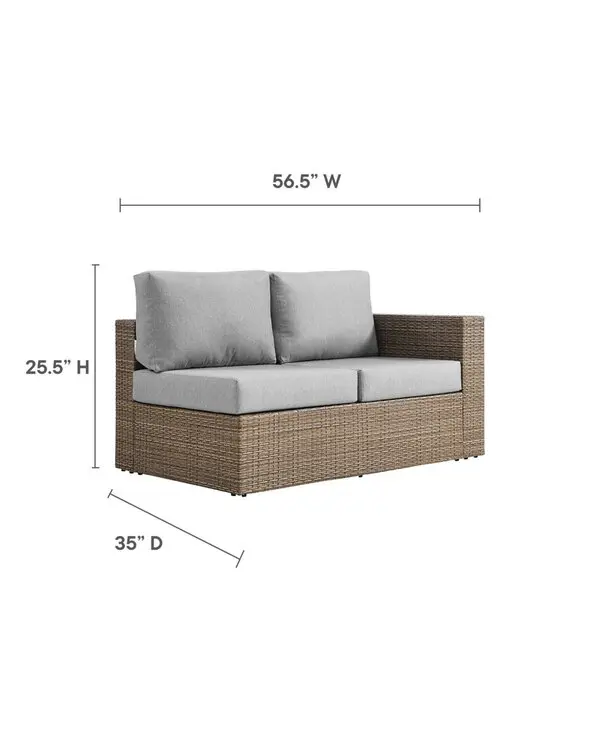 MODWAY Convene Outdoor Patio Right-arm Loveseat