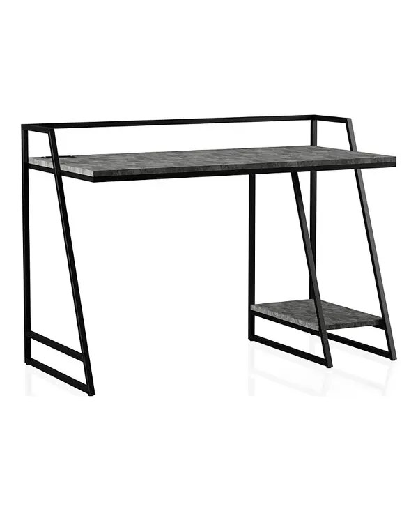 FURNITURE OF AMERICA Stark Steel Base 1-shelf Writing Desk With Usbs - Light Gray