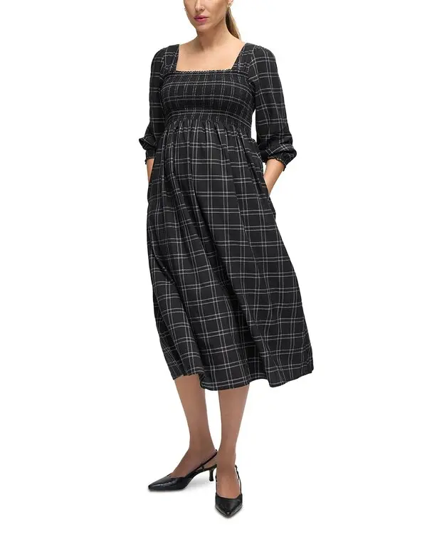 INGRID & ISABEL Checkered Maternity Dress