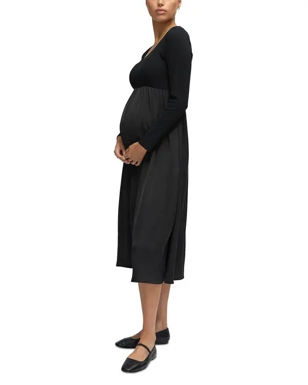 INGRID & ISABEL Mixed Media Maternity Dress