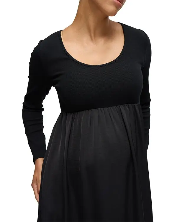INGRID & ISABEL Mixed Media Maternity Dress
