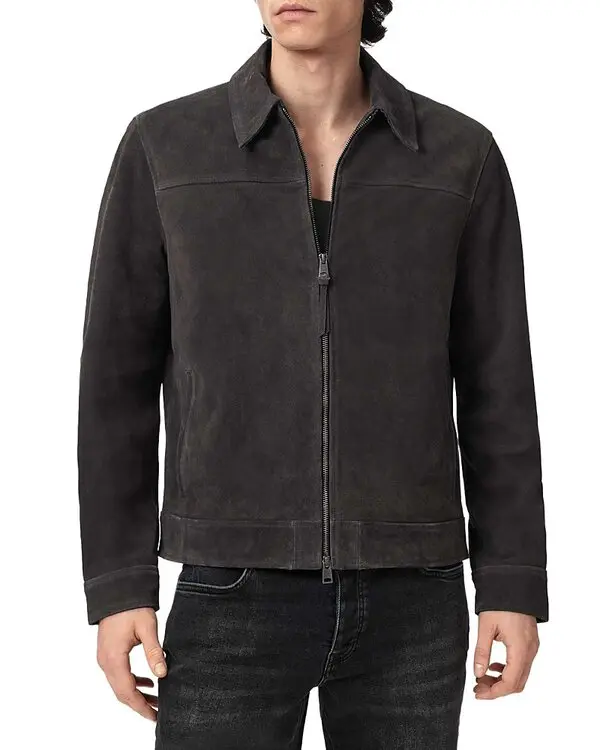 ALLSAINTS Rhone Suede Jacket - Anthracite Grey