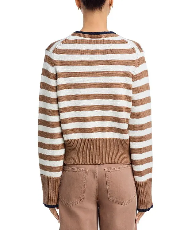 Veronica Beard Striped Cotton Cardigan
