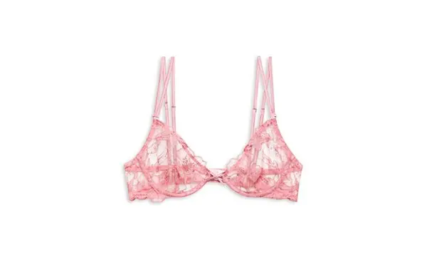 Fleur Du Mal Harper Embroidered Demi Bra