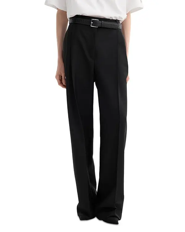 RÓHE Mid Rise Pleated Front Wool Mohair Pants