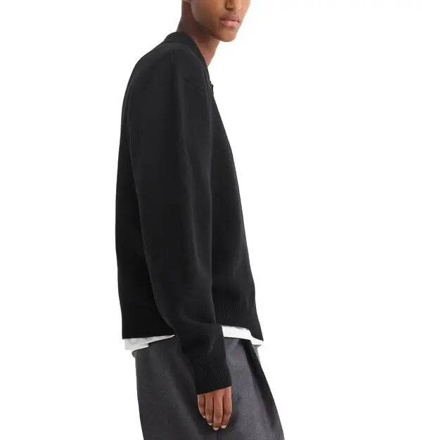 RÓHE Wool Cashmere Compact Knitted Polo - Black