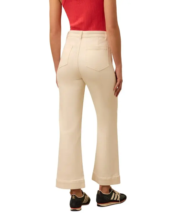 Faherty Brand Stretch Terry Wide Leg Pants - Egret