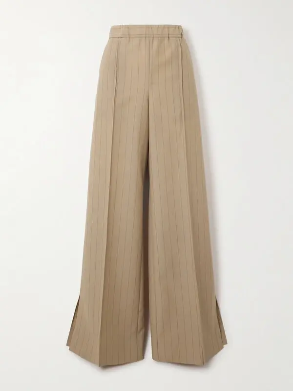 JIL SANDER Pinstriped Wide Leg Pants