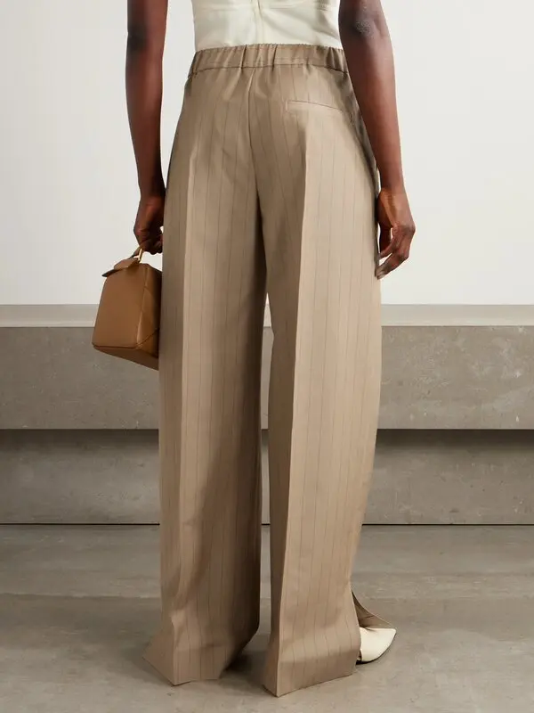 JIL SANDER Pinstriped Wide Leg Pants