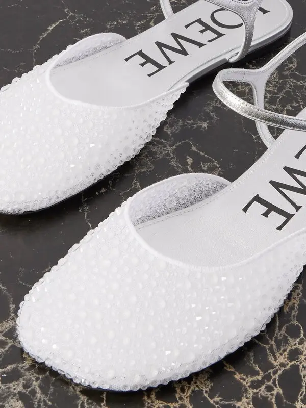 Loewe Crystal-embellished Ballet Flats
