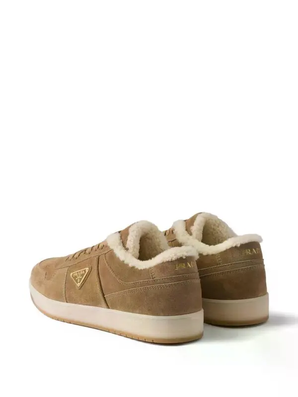 Prada Downtown Suede Sneakers - Neutrals