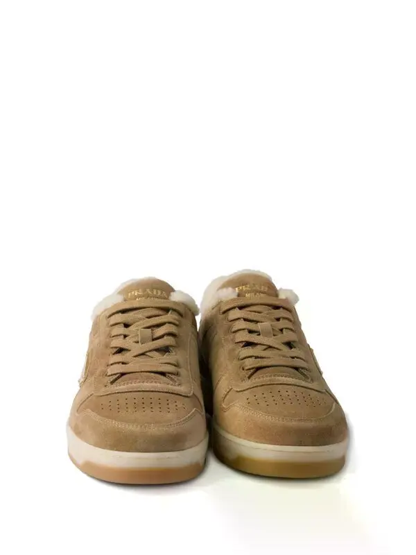 Prada Downtown Suede Sneakers - Neutrals