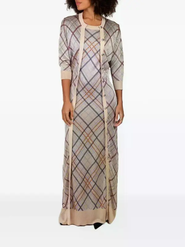 Rabanne Checked Cardigan Dress
