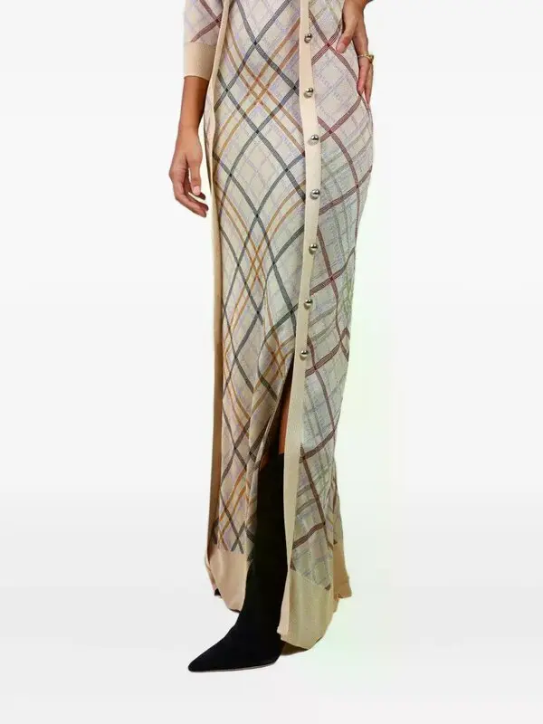 Rabanne Checked Cardigan Dress