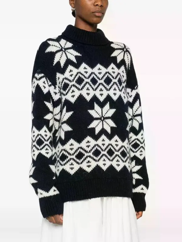 THE NEW SOCIETY Snowflake-embroidered Sweatshirt