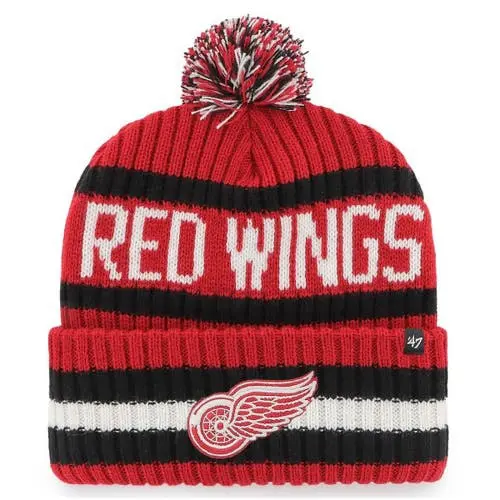 '47 Detroit Wings Bering Cuffed Knit Hat With Pom